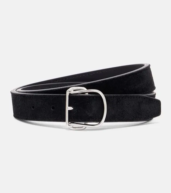 TOTEME Swirl Suede Belt - Black