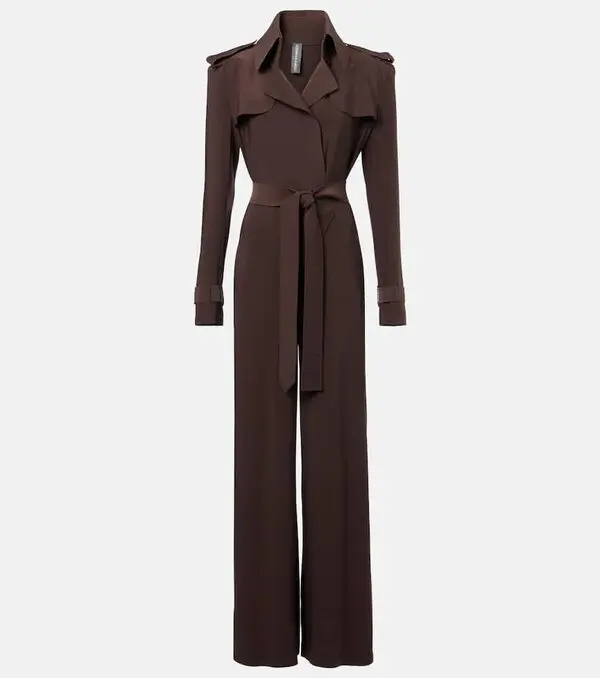 Norma Kamali Single-breasted Jumpsuit - Brown