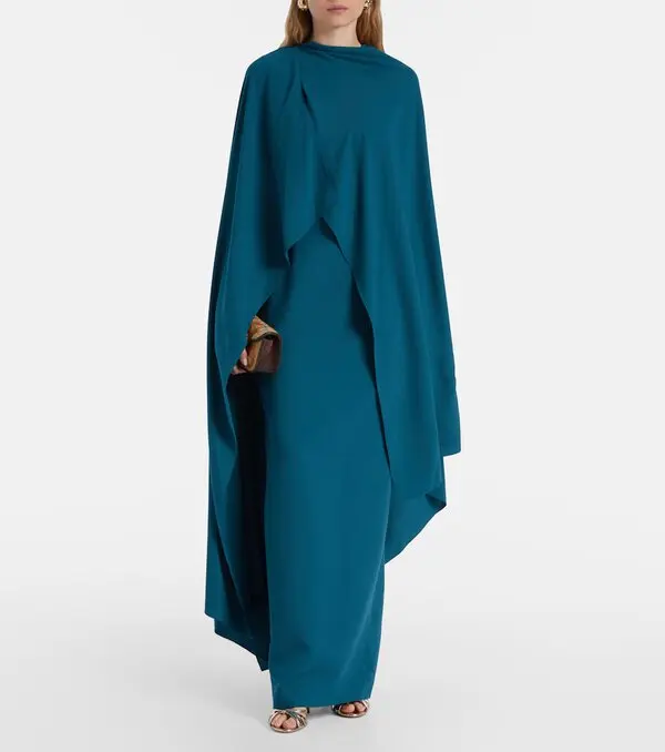 ROKSANDA Deena Caped Crêpe Gown
