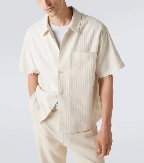 FRAME Striped Bowling Shirt