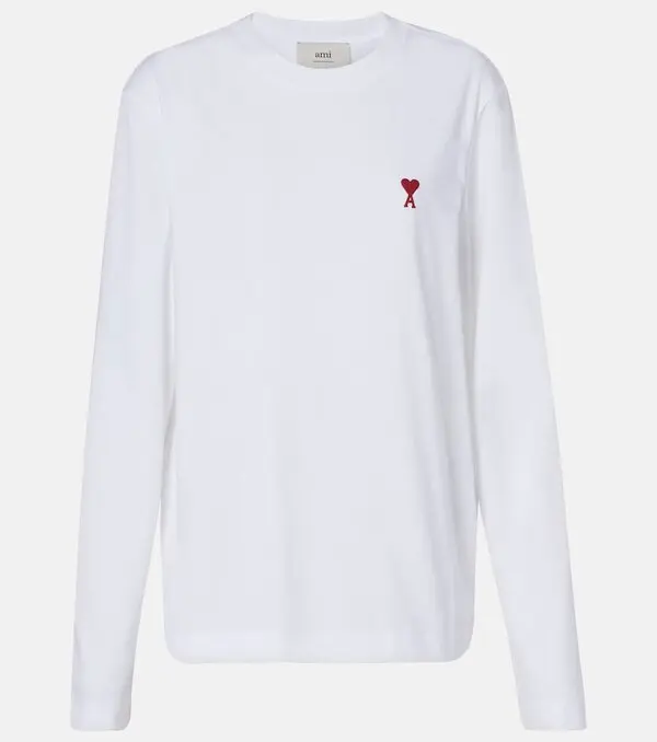 AMI Paris De Coeur Cotton T-shirt - White