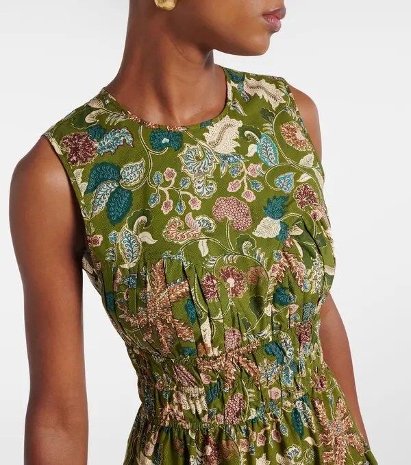 Ulla Johnson Elenora Printed Cotton Midi Dress - Multicoloured