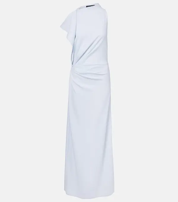 Proenza Schouler Devyn Crêpe Draped Maxi Dress - Blue