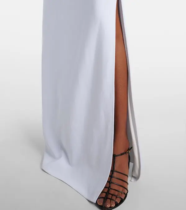 Proenza Schouler Devyn Crêpe Draped Maxi Dress - Blue