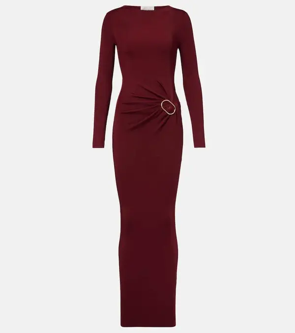 Roland Mouret Gathered Jersey Maxi Dress
