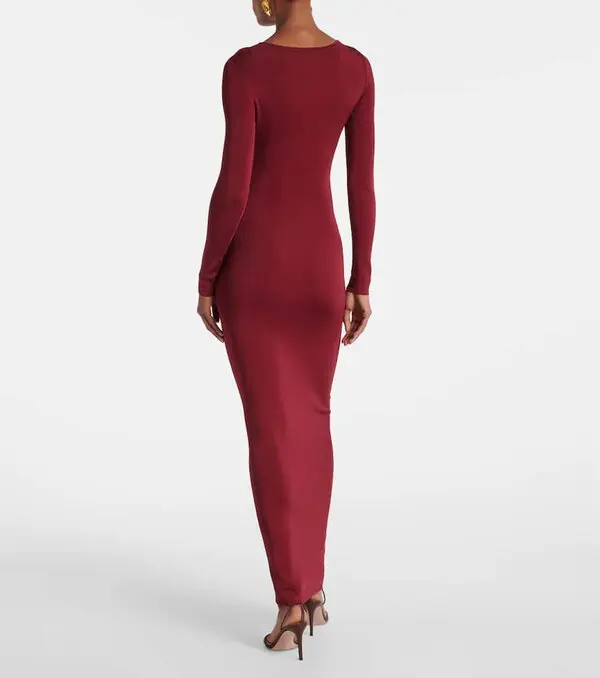 Roland Mouret Gathered Jersey Maxi Dress