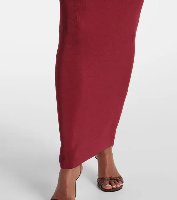 Roland Mouret Gathered Jersey Maxi Dress