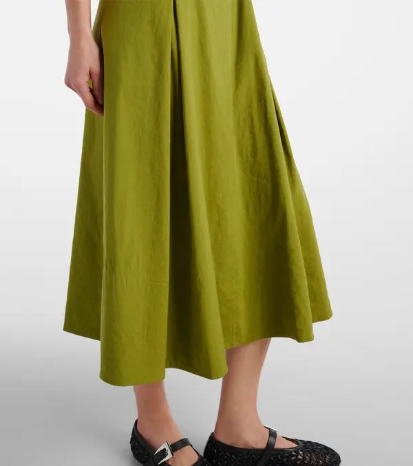 Vince Sleeveless Linen-Blend Cami Dress - Green - 30% Off | Editorialist