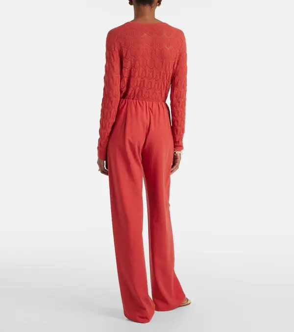 Vince Cotton And Linen-blend Wide-leg Pants