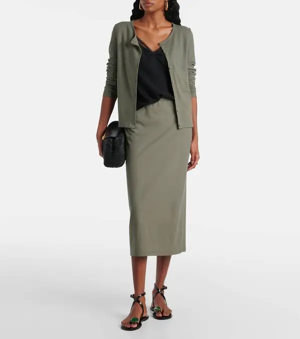 Vince Cotton Midi Skirt