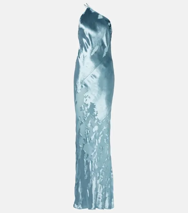 THE SEI Asymmetric Velvet Gown - Blue