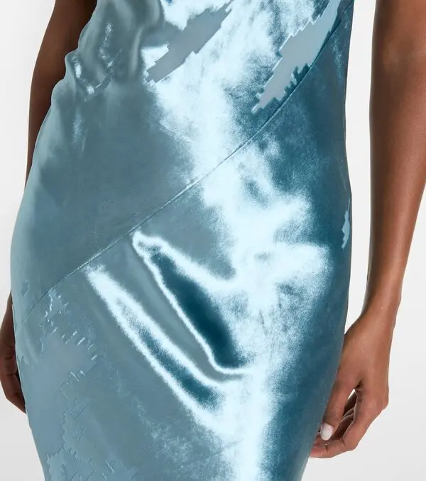 THE SEI Asymmetric Velvet Gown - Blue