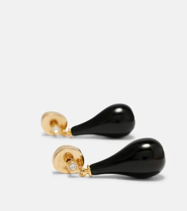 TOTEME Onyx Gold-plated Drop Earrings - Black