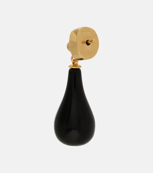 TOTEME Onyx Gold-plated Drop Earrings - Black