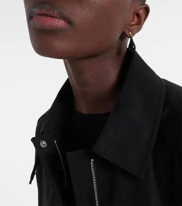 TOTEME Onyx Gold-plated Drop Earrings - Black