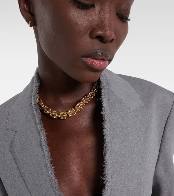 TOTEME Byzantine 24kt -plated Choker - Gold