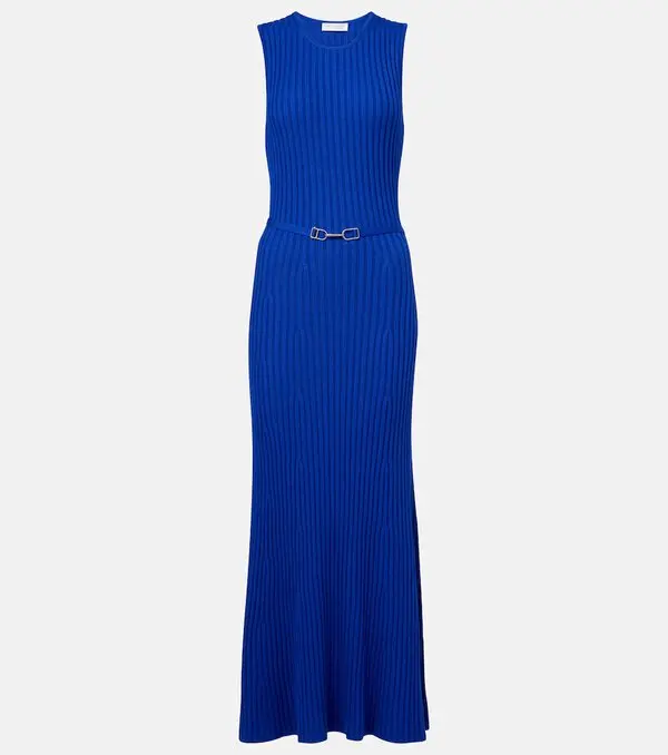 Gabriela Hearst Meier Wool And Cashmere Midi Dress - Blue