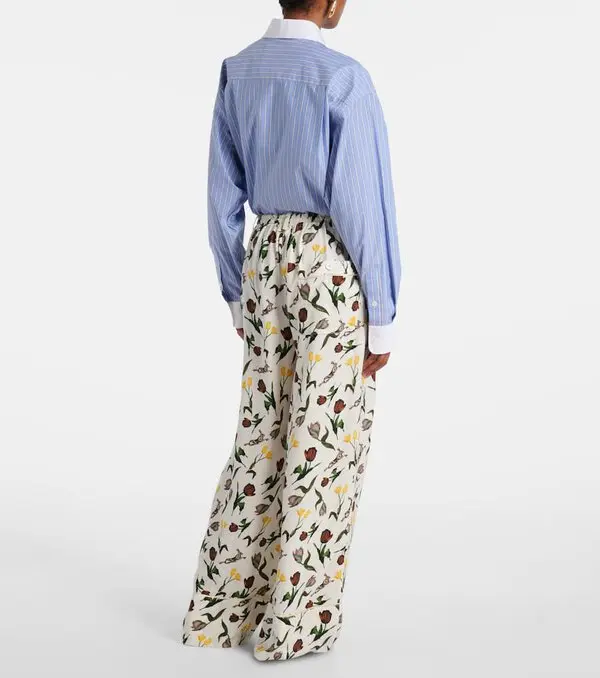 Marni Printed Silk Palazzo Pants
