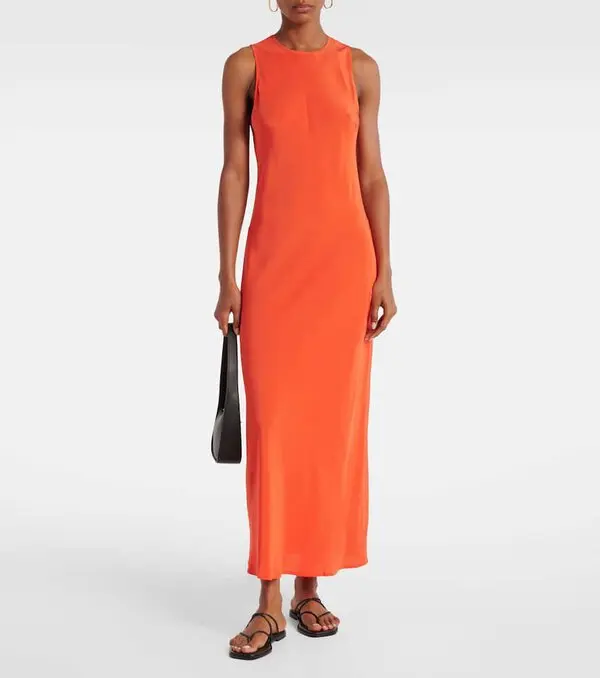 Asceno Valencia Silk Maxi Dress