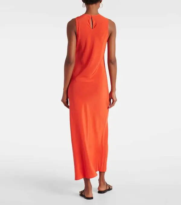Asceno Valencia Silk Maxi Dress