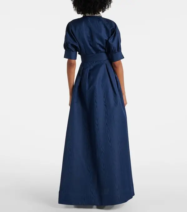 Buy Rebecca Vallance Cielo Embellished Silk Shirt Dress - Blue At 20% Off |  Editorialist