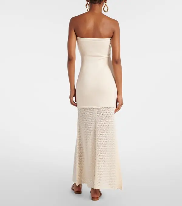 Posse Romy Crochet-trimmed Maxi Dress - White