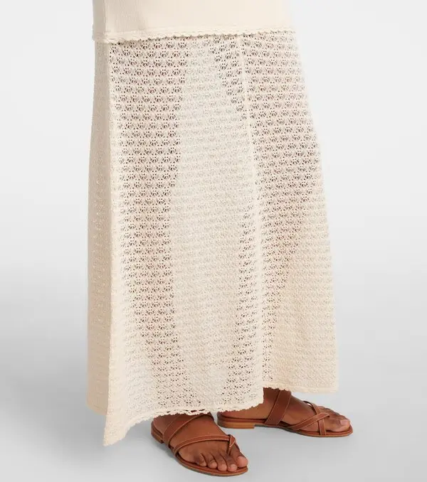 Posse Romy Crochet-trimmed Maxi Dress - White