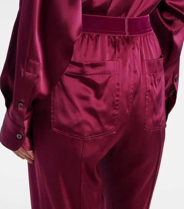TOM FORD Silk-blend Satin Wide-leg Pants
