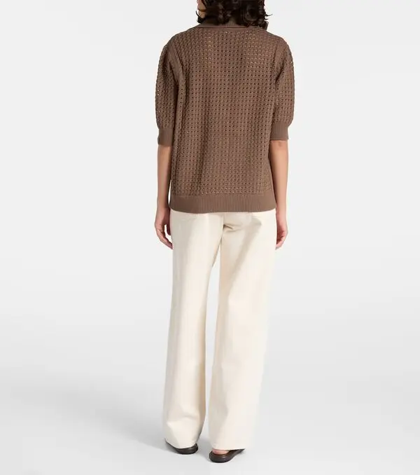 Varley Ellie Open-knit Shirt