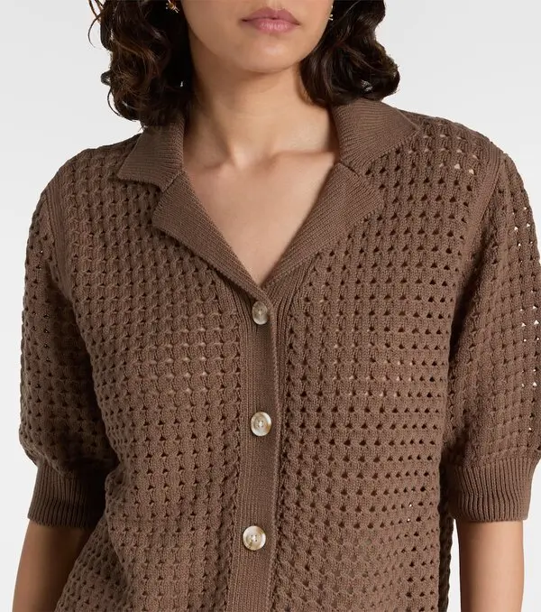 Varley Ellie Open-knit Shirt