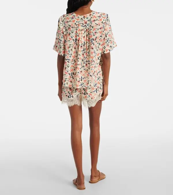 Ulla Johnson Calla Floral Silk Top