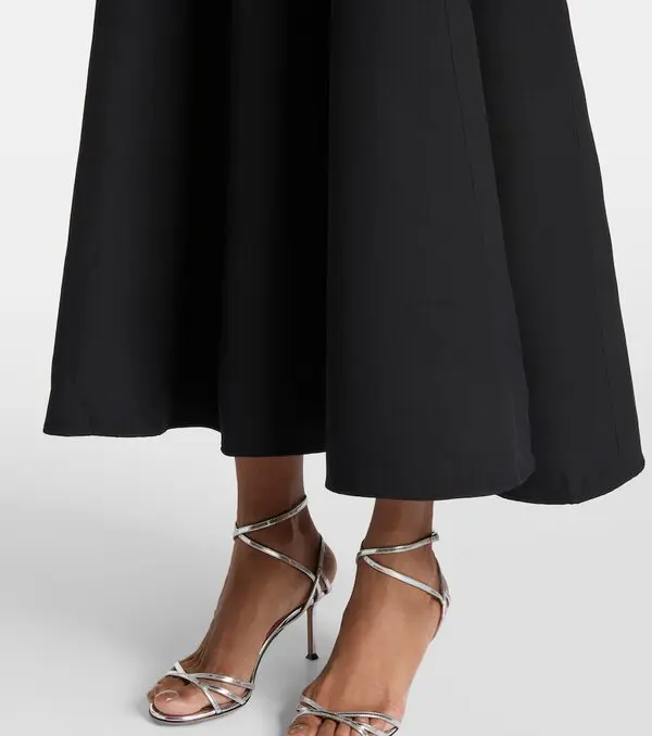 Roland Mouret Embellished Wool And Silk Midi Dress - Black