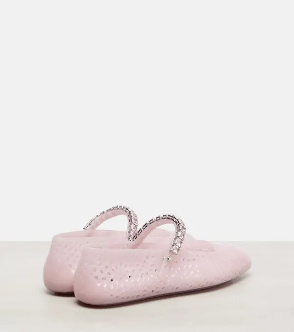 JIMMY CHOO Jelly Mary Jane Flats - Pink