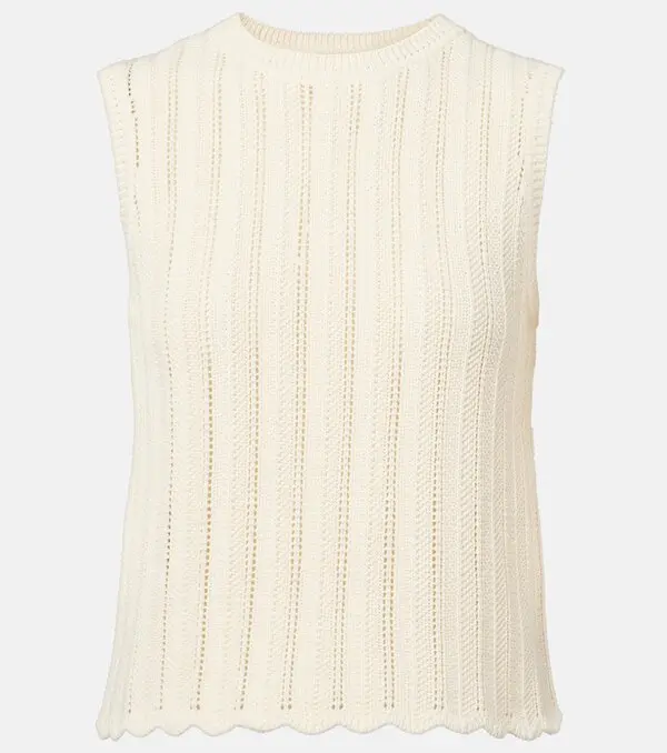 Altuzarra Zabou Scalloped Pointelle Top