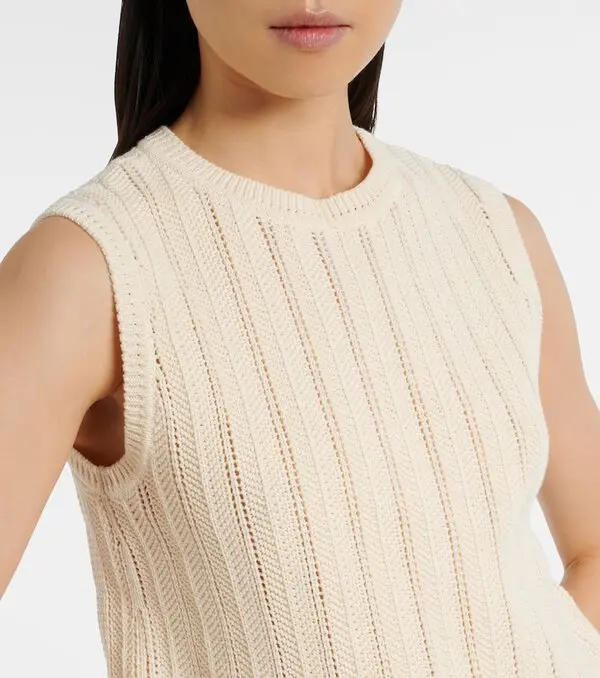 Altuzarra Zabou Scalloped Pointelle Top