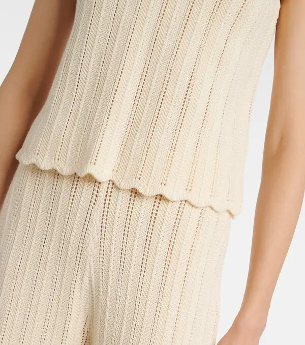 Altuzarra Zabou Scalloped Pointelle Top