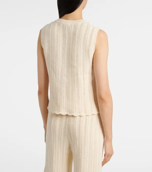 Altuzarra Zabou Scalloped Pointelle Top
