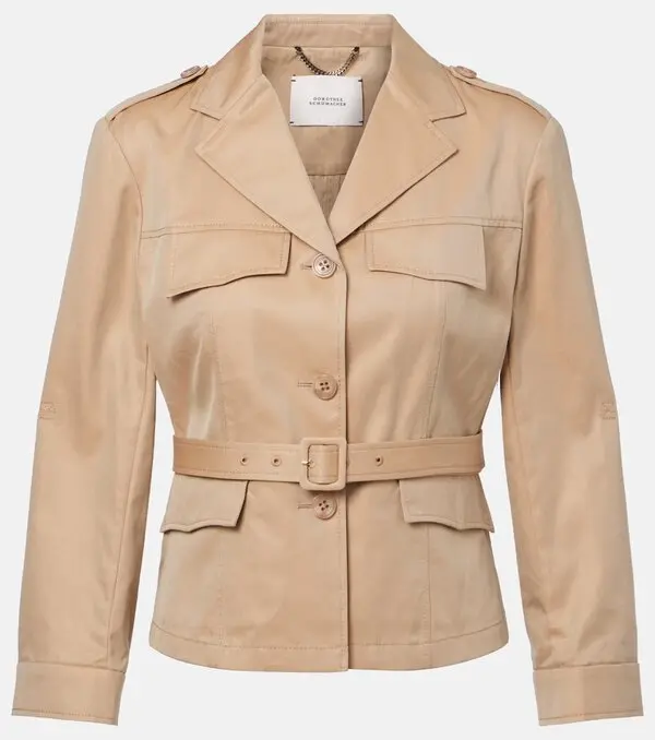 Dorothee Schumacher Luxury Layer Cotton Trench Coat - Beige