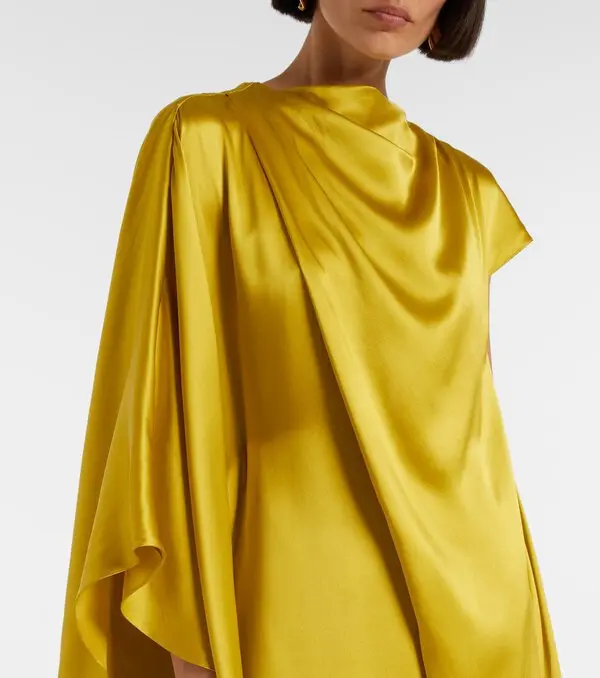 ROKSANDA Hiba Caped Silk Gown - Yellow