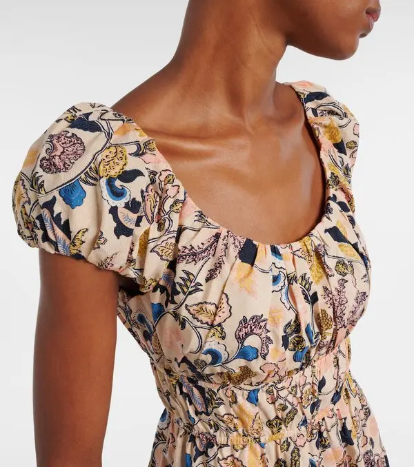 Ulla Johnson Paloma Printed Cotton Poplin Midi Dress
