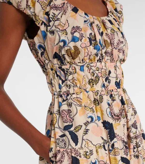 Ulla Johnson Paloma Printed Cotton Poplin Midi Dress