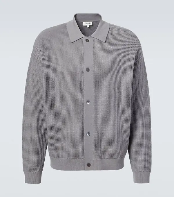 FRAME Open-knit Cardigan - Grey