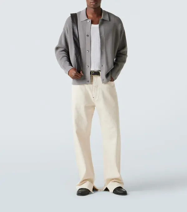FRAME Open-knit Cardigan - Grey