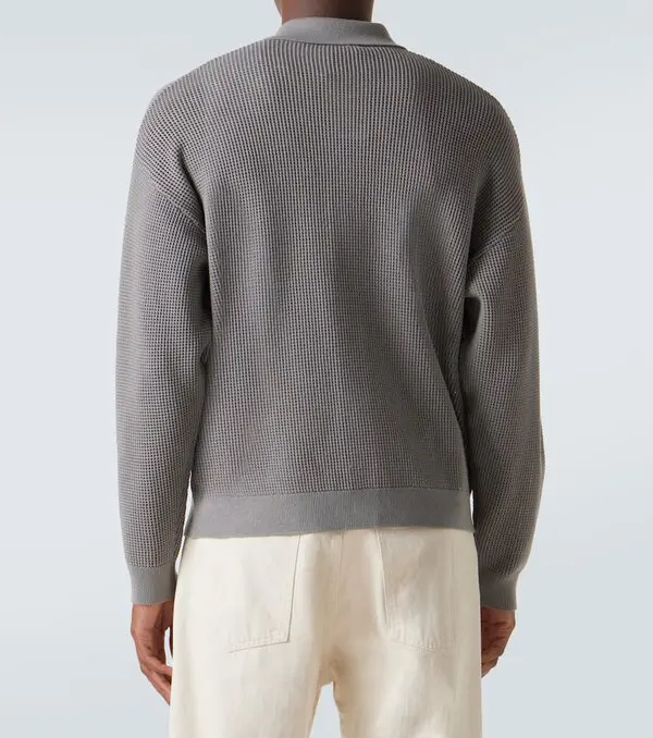 FRAME Open-knit Cardigan - Grey
