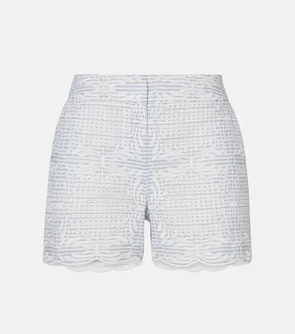 Veronica Beard Allen High-rise Shorts - Blue