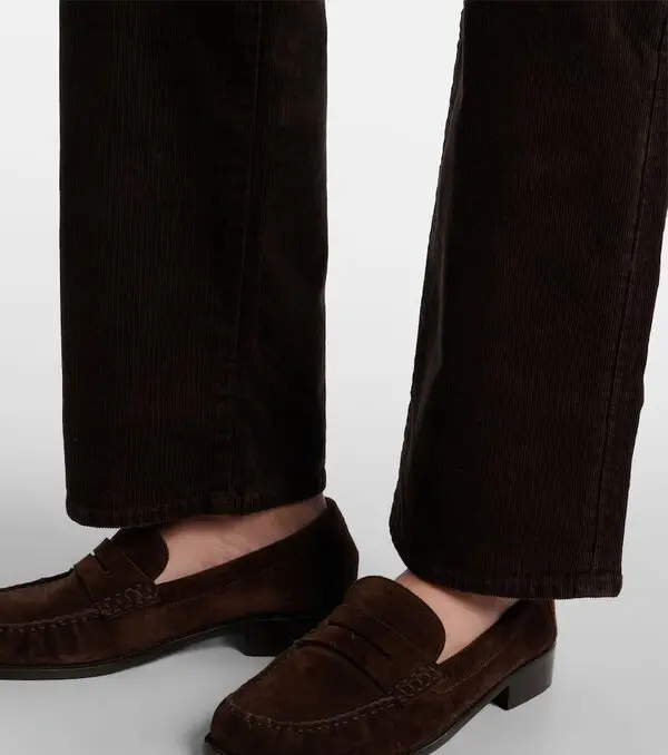 7 For All Mankind Calie Straight Cotton-blend Corduroy Pants - Brown