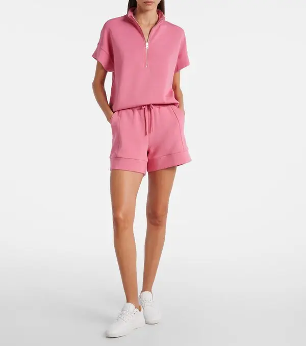 Varley Atrium High-rise Jersey Shorts - Pink