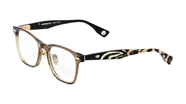 A BATHING APE Shark 44 Sunglasses - Gold