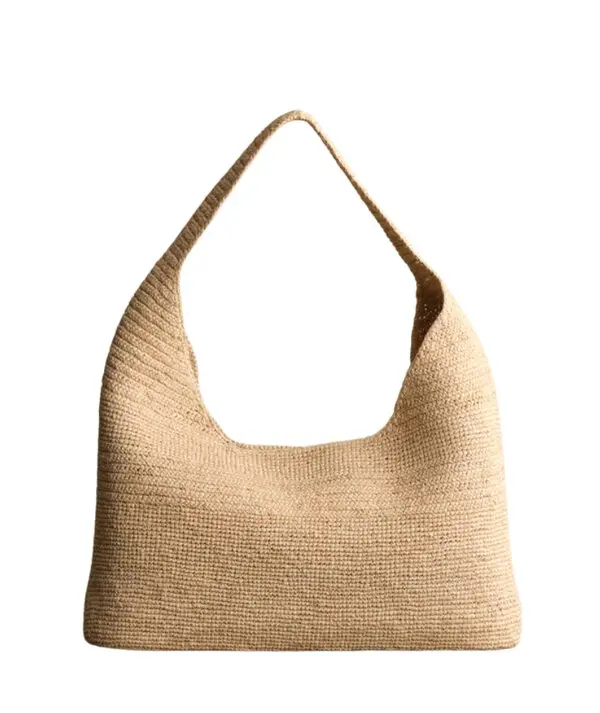 Jenni Kayne Raffia Isla Hobo Bag - Tan