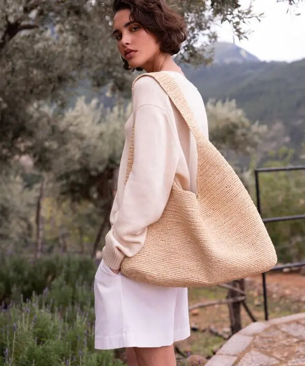 Jenni Kayne Raffia Isla Hobo Bag